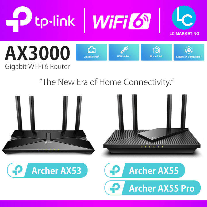 TP-Link Archer AX53 │ AX55 │ AX55 Pro │ AX3000 Dual Band Gigabit Wi-Fi 6 Router For Unifi/Maxis ...