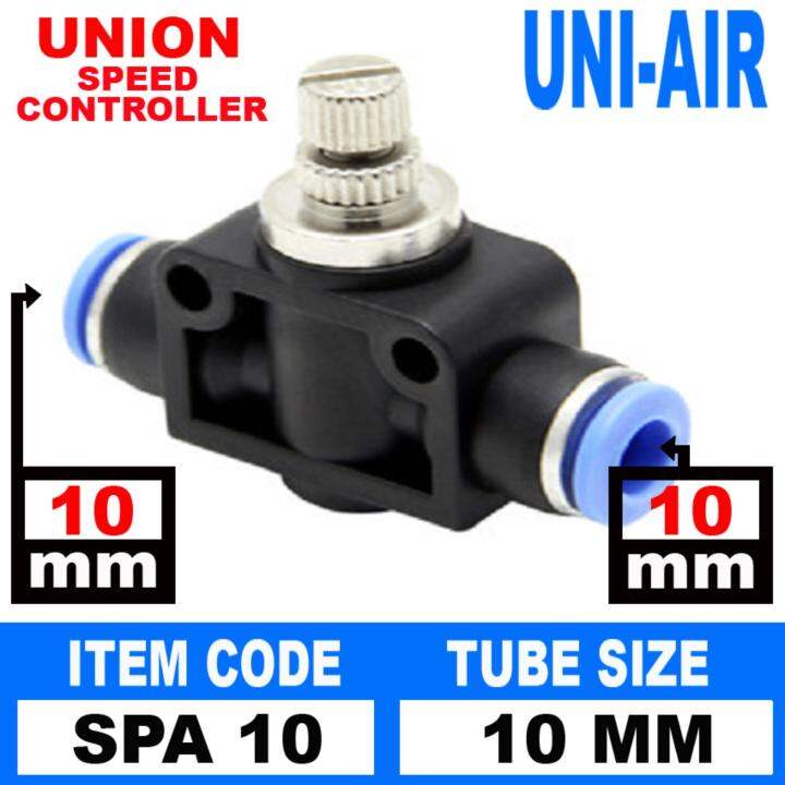 Uni-Air Pneumatic Fittings Push In - Speed Controlling/Controller Union ...