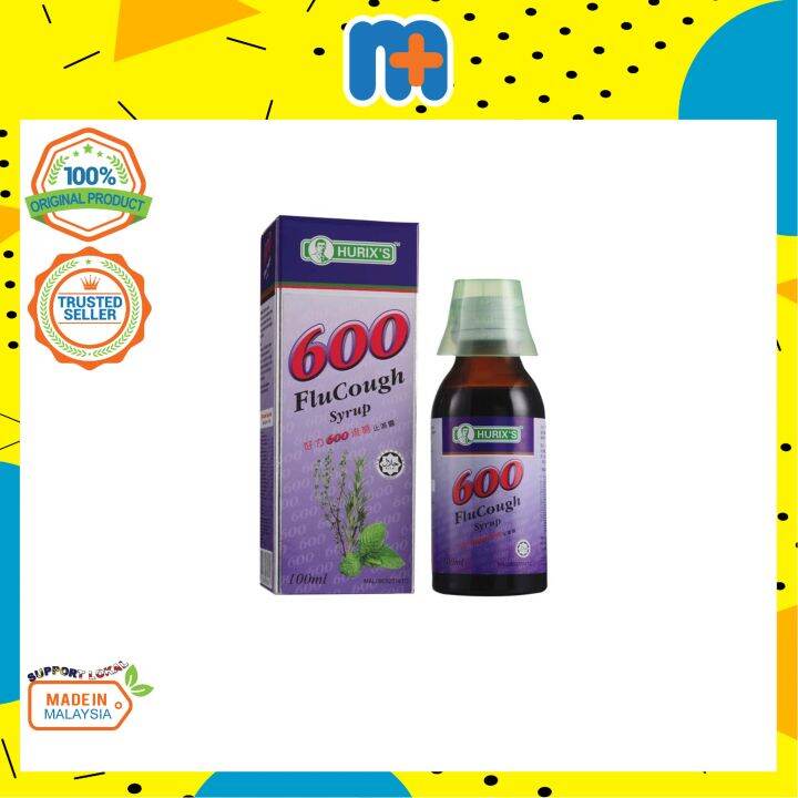 [MPLUS] HURIX'S 600 Flu Cough Syrup 100ml | Lazada