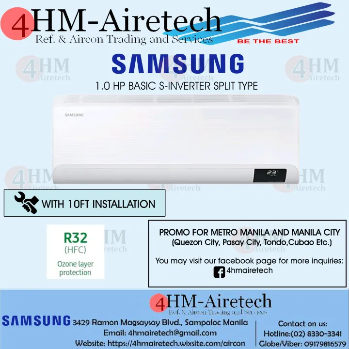 Samsung 1.0HP Digital Basic S-Inverter Series Split Type (Model ...