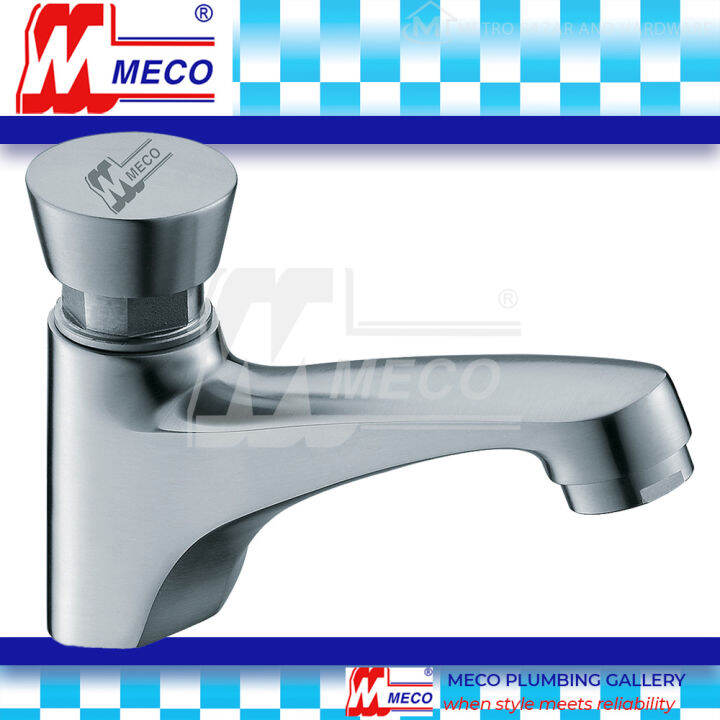 Meco Stainless Steel 304 Bathroom Faucet Delay Action Faucet Push ...