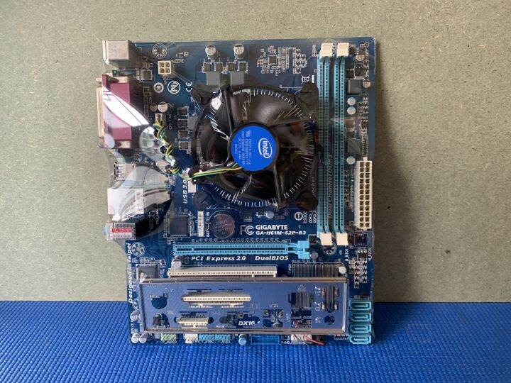 เมนบอร์ด GIGABYTE GA-H61M-S2P-R3 Socket 1155 CPU i3-2130 พร้อมฝาหลัง สวยๆพร้อมใช้งาน (ร้านค้าส่ง ...