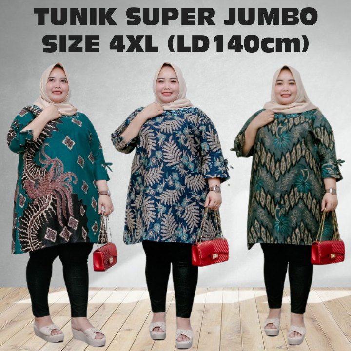 TUNIK JUMBO LD 140 TUNIK JUMBO KEKINIAN TUNIK BIG SIZE ATASAN BIG SIZE TUNIK JUMBO MURAH ATASAN ...