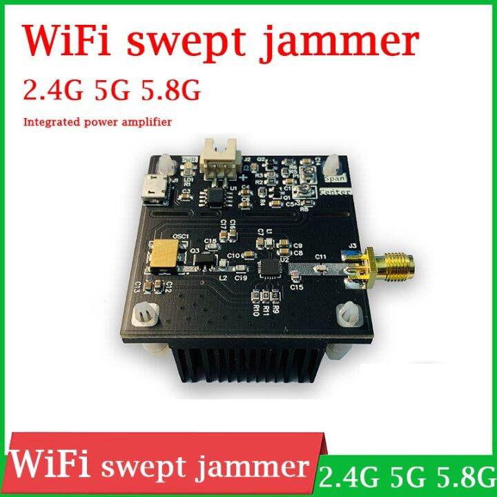1.5ghz 2.4ghz 5ghz 5.8ghz Wifi Swept Jammer Shield Rf Power Amplifier Board Wifi Jammer For 5g 2 ...