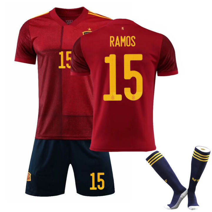 Kids Adults Football Kits Soccer Set Spain National Football Team ...