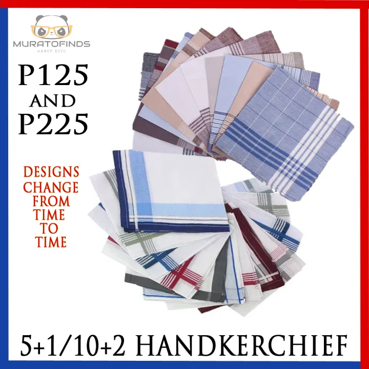 Buy 5 take 1 & 10 take 2 Handkerchiefs for School Office Daily Use Men ...