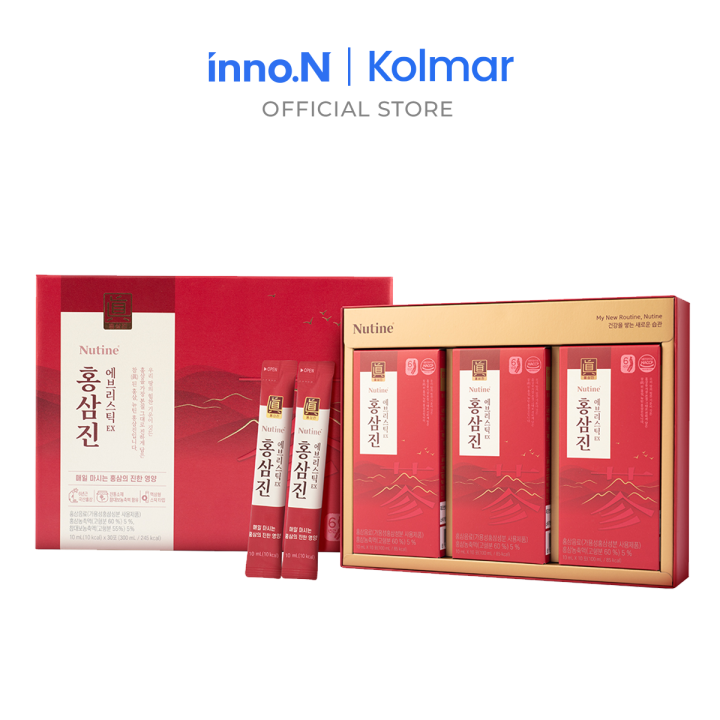 [Kolmar] Nước hồng sâm cô đặc Nutine HONGSAMJIN EVERYSTICK EX - Hộp 3 ...