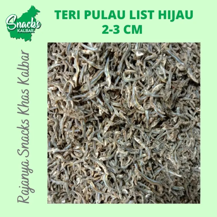 Ikan Teri Pulau List Hijau 2-3 cm kecil 1 kg asli Pontianak/ Teri ...
