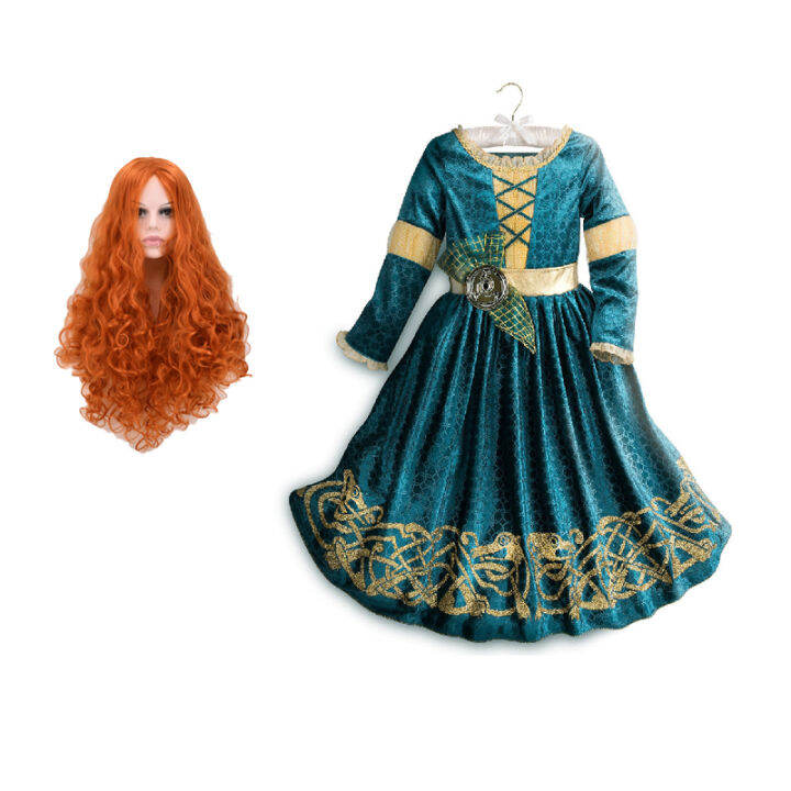 Child girls Brave Merida Dresses Princess Merida Cosplay Costume ...
