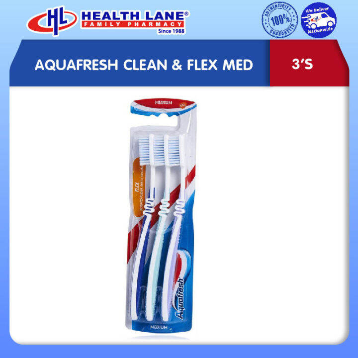 AQUAFRESH CLEAN & FLEX MED 3'S | Lazada
