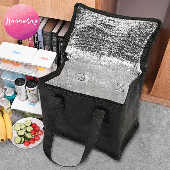25x20x20cm Portable Lunch Cooler Bag Folding Insulation Picnic Ice Pack ...