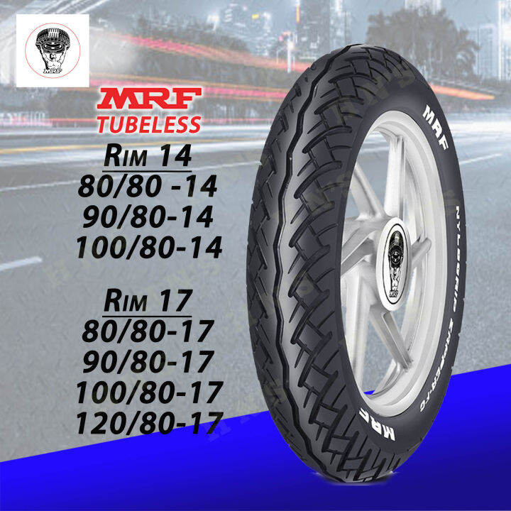 MRF Zapper Tubeless Tires ( 80/80-14 , 90/80-14 , 100/80-14 , 80/80-17 , 90/80-17 , 100/80-17 ...