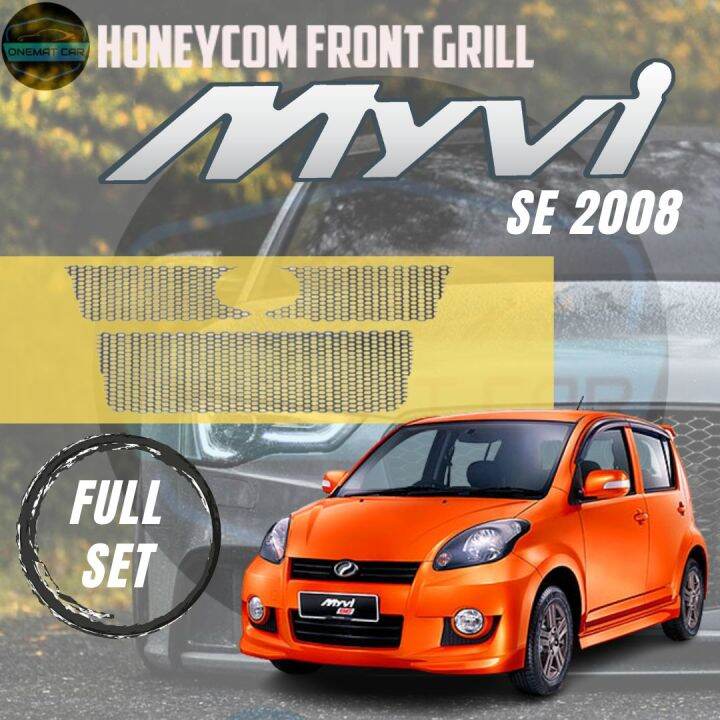 Perodua Myvi SE 2008 FACELIFT Ready Cut Honeycomb Grill Full Set Top ...