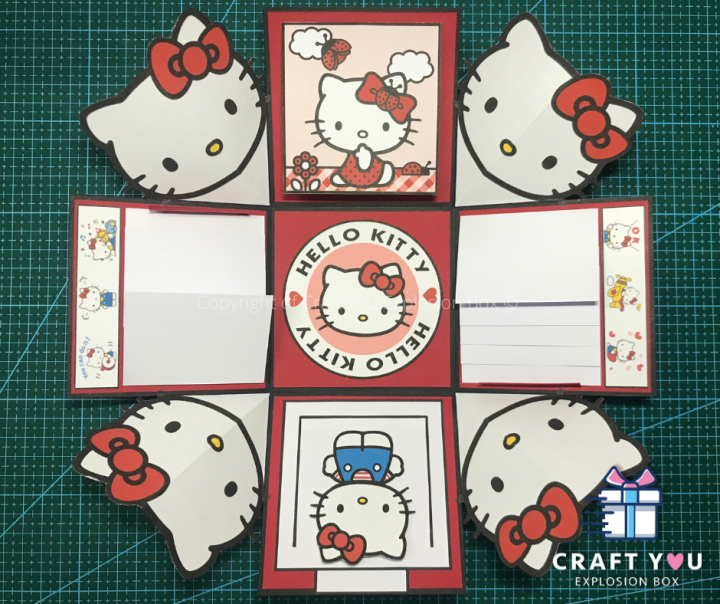 Hello Kitty Explosion Box DIY Surprise Gift Box 凯蒂猫礼物爆炸盒 Birthday ...