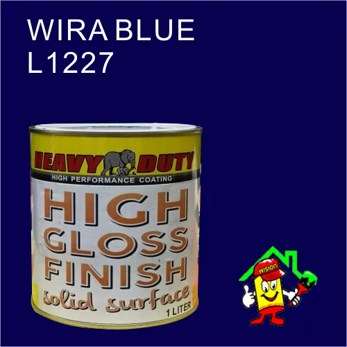 L11227 WIRA BLUE 1L ( 1 LITER ) HEAVY DUTY High Gloss Finish Paint for ...
