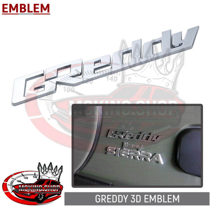 Greddy Rear Trunk Emblem / Side emblem badge (Chrome) | Lazada PH