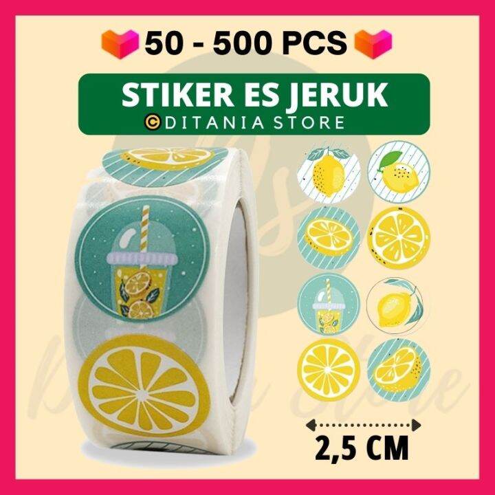 Stiker Es Jeruk Cup Gelaas Jus Botol Kekinian Bubuk Minuman Viral Aneka ...