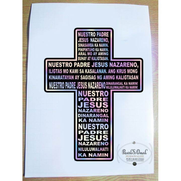 Nazareno Lyrics Crucifix Stickers / Crucifix Jesus face "Holographic ...