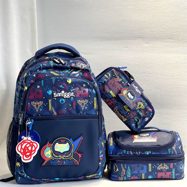 Smiggle Backpack Dark blue astronaut School bag boy bag universe ...