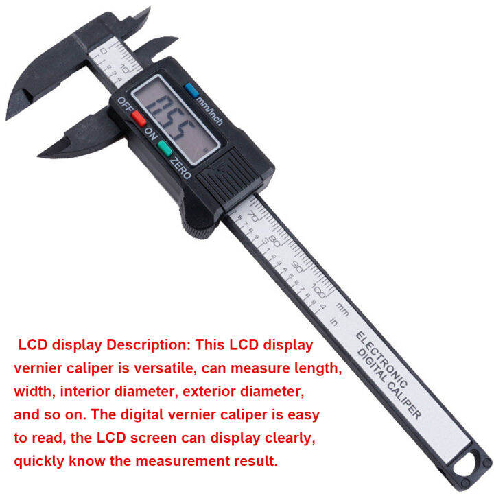 Electronic Digital Caliper Portable Vernier Caliper 100mm Calliper ...