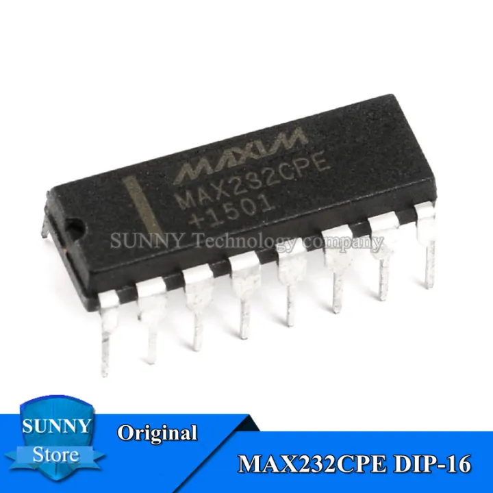 2Pcs Original MAX232CPE DIP-16 MAX232 DIP16 Dual Transceiver RS232 Line Driver/ตัวรับสัญญาณใหม่ ...