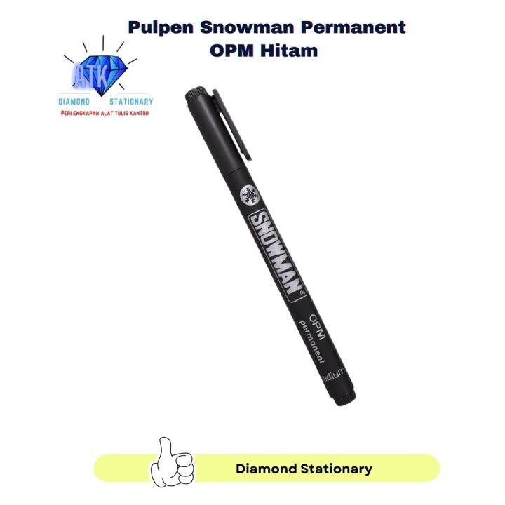 Pulpen Snowman Permanent OPM Hitam (Piece) | Lazada Indonesia