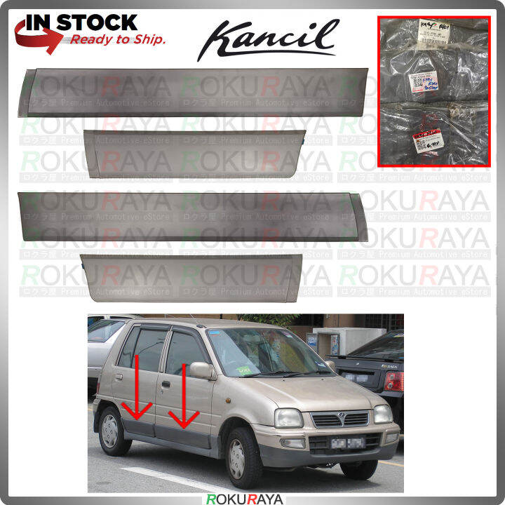 [ORIGINAL] 4in1 Perodua Kancil 1999 Genuine Side Door Moulding Molding ...