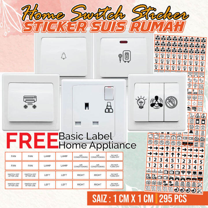 Sticker Switch Label (295pcs) Transparent Wall Switch Panel | Lazada