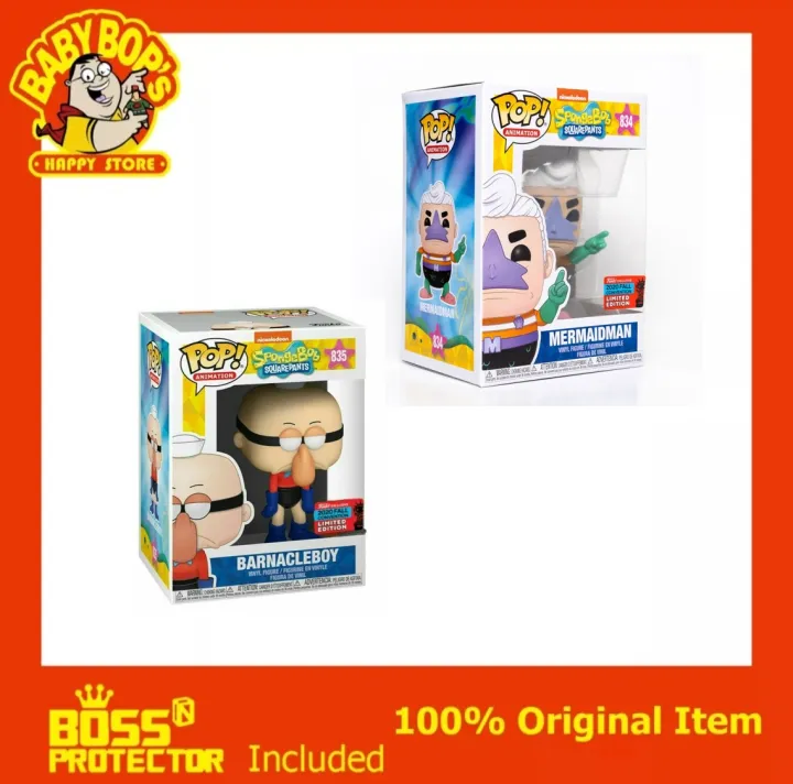 Funko Pop! Animation: Spongebob Squarepants Mermaid Man and Barnacle ...