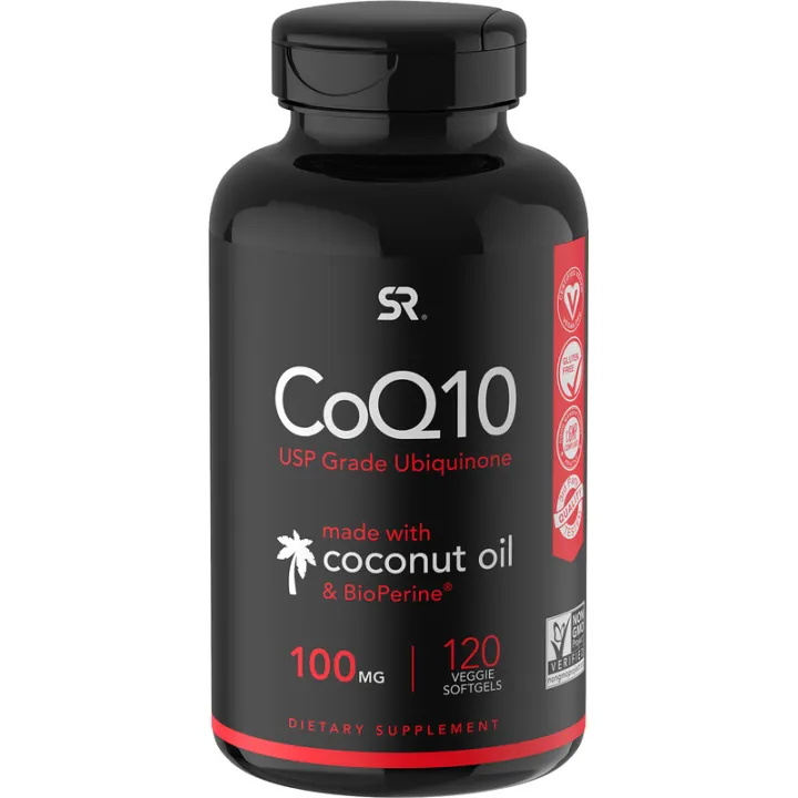 Sports Research, CoQ10 with BioPerine & Coconut Oil, 100 mg, 120 Veggie ...