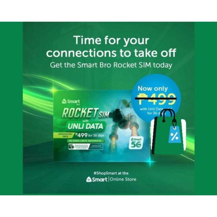 Rocket Sim Card for cellphone or pocket wifi SIM CARD SMART 5G - TRIPLE ...