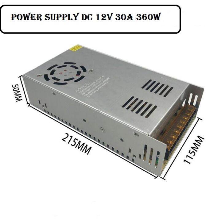 Power Supply Switching 12V 30A 360 Watt Cocok Untuk CCTV LED RADIO DSB ...