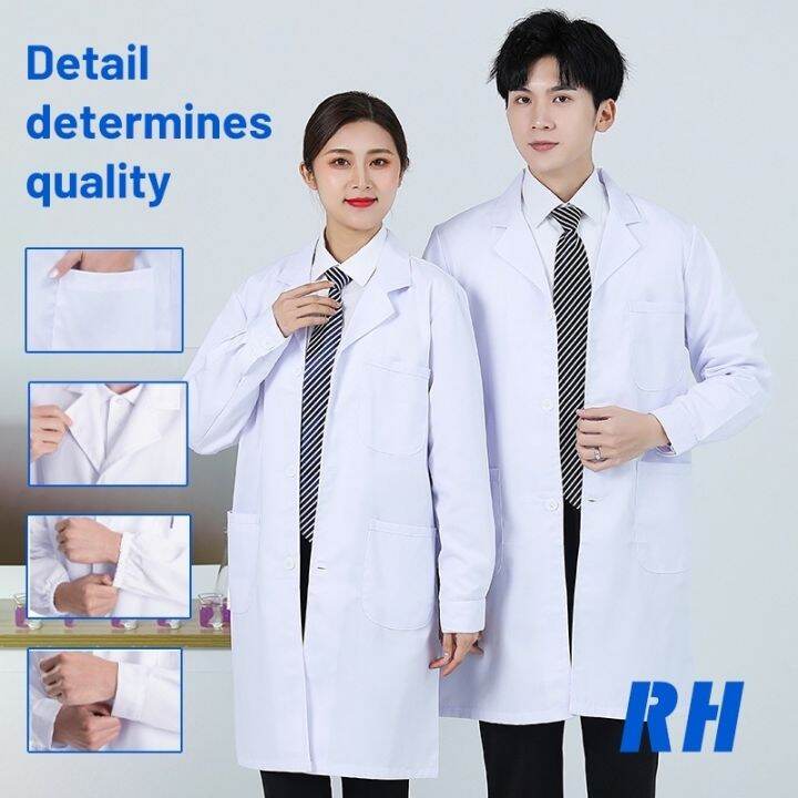 Fine Cotton Lab Gown White Coat For Doctors White Coat Laboratory Gown ...