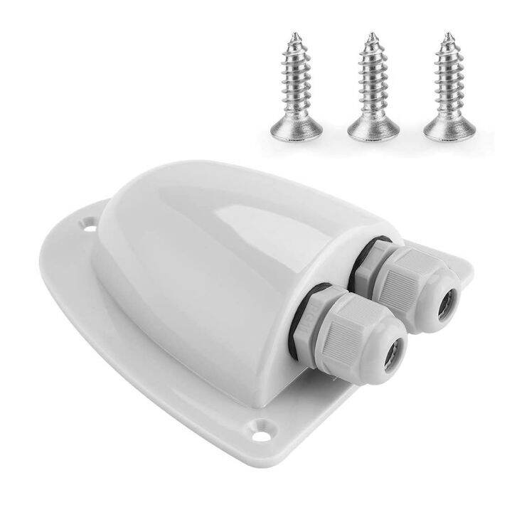 Solar Double Cable Entry Box Weatherproof RV Roof Wire Connector Mount ...