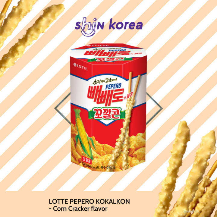 SHIN·KOREA Lotte Pepero x Kolkal Corn Cracker | Lazada