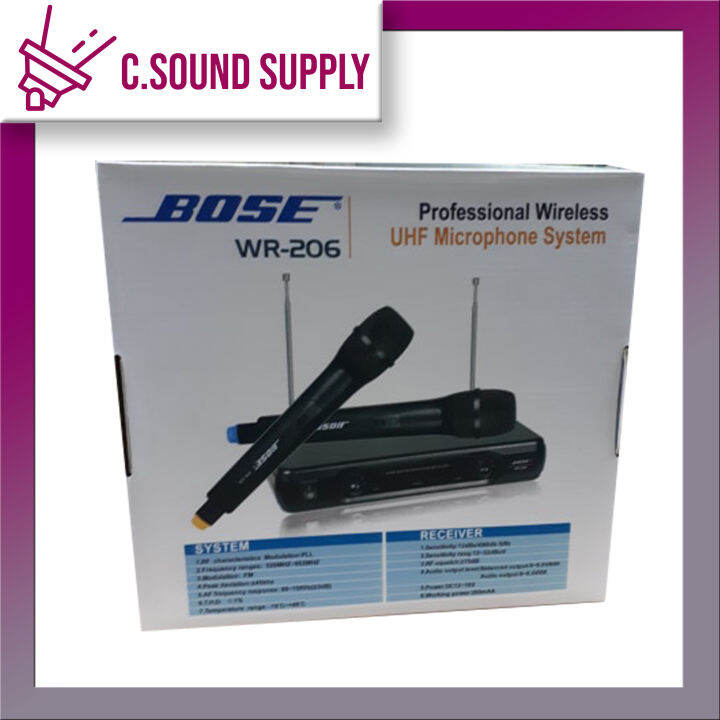 WR-206 UHF Dual Wireless Microphone (AA Battery) | Lazada PH