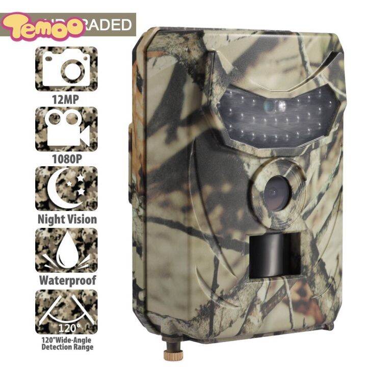 Temoo กล้องล่าสัตว์กลางแจ้ง12MP ใหม่,กล้องตรวจจับสัตว์ป่ากล้อง HD กัน ...