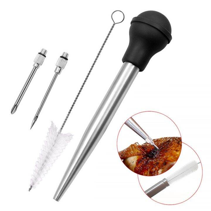 DSFWEO Food Flavour Baking Meat Injector Pump Pipe Chicken Tube Oil ...