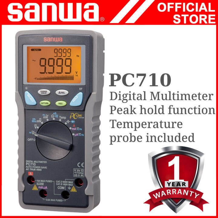 Prebook Sanwa PC710 Digital Multimeters True RMS, Dual display, Peak Hold Function, Temperature ...