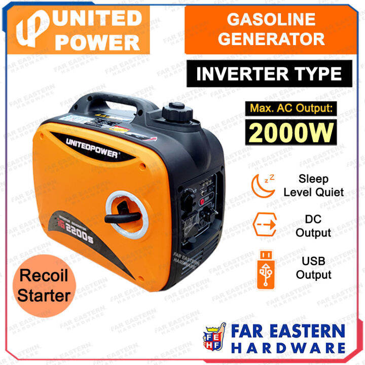 UNITED POWER Inverter Gasoline Generator Silent Portable Genset 2000W ...