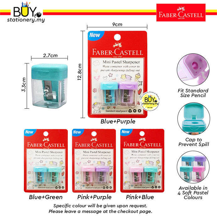 Faber Castell Mini Pastel Sharpener / Pengasah Pensel 548601 - (2s/Card ...