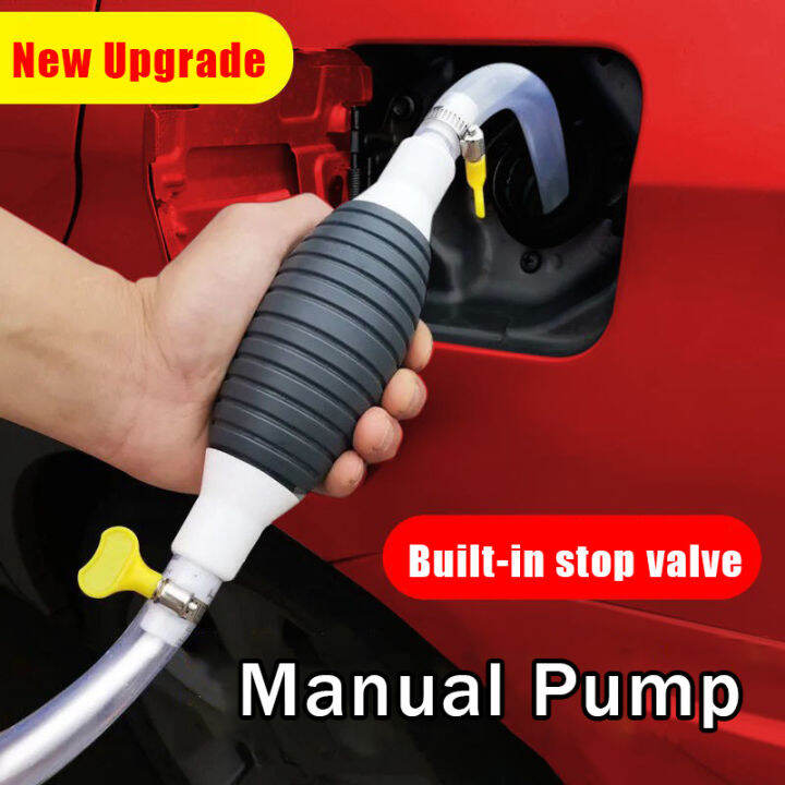 Car Fuel Tank Sucker Oil Siphon Water Gasoline Hose Manual Pump Suction ...