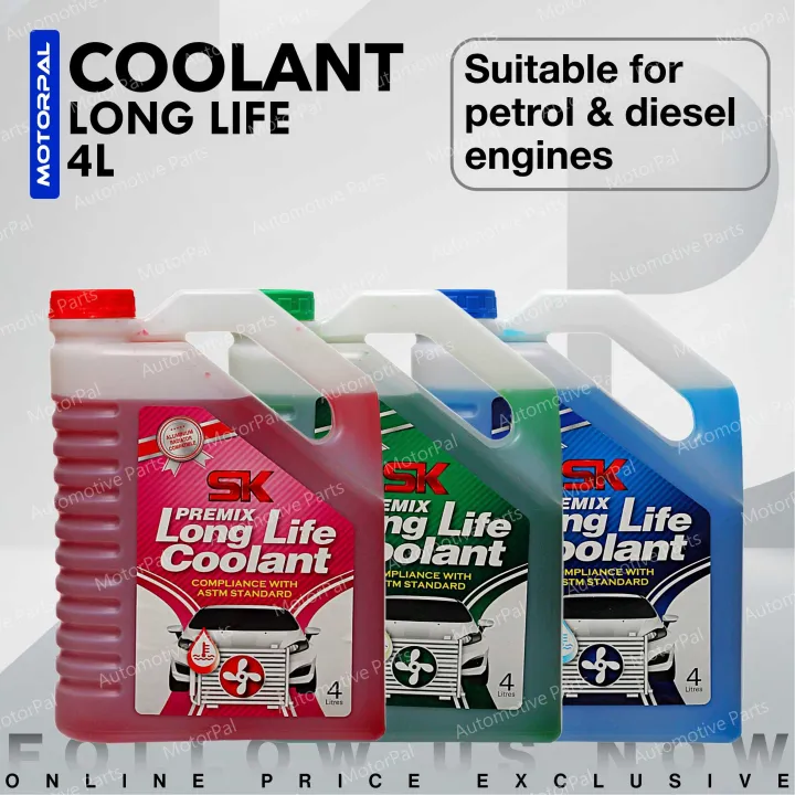SK LONG LIFE TANGKI AIR COOLANT RADIATOR (4L) RED GREEN BLUE | Lazada