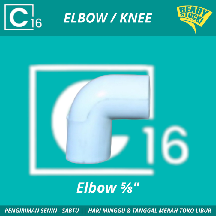 Keni Elbow Pipa Listrik Sambungan Pipa Knee Pipa 5/8 Inch PVC Putih ...