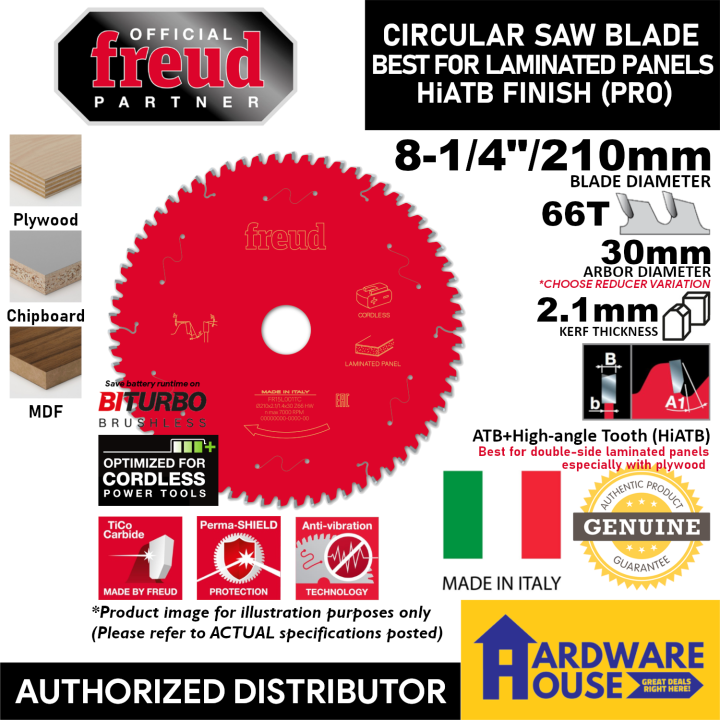 ORIGINAL FREUD 8-1/4" 66T Best For Laminated Panel Carbide Saw Blade ...