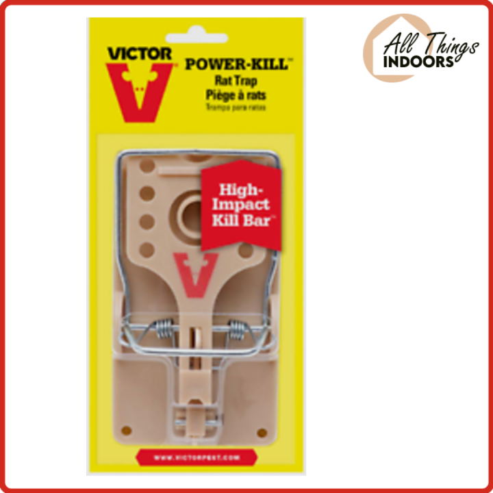 Victor Power-Kill Rat Trap High-Impact Kill Bar Plastic Medium Snap ...