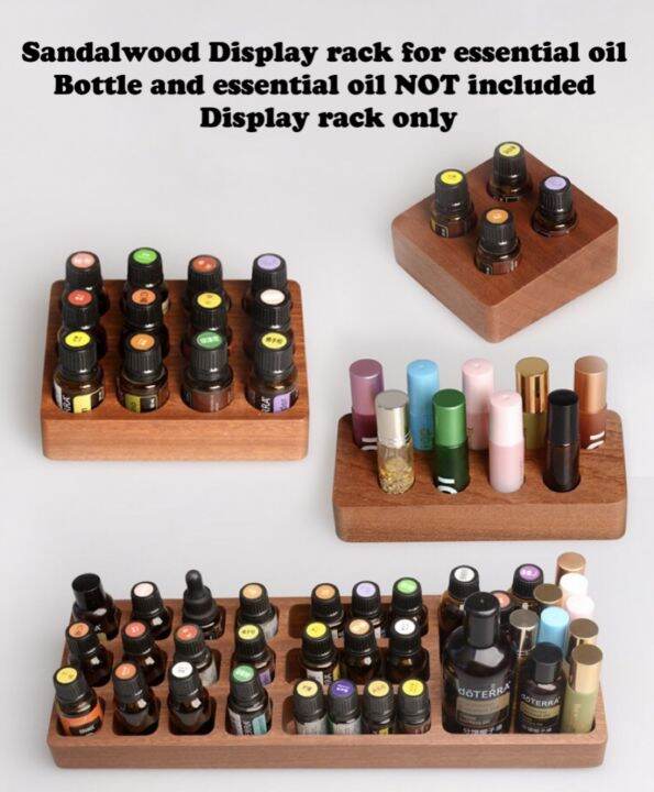 Essential Oils Display Rack Holder Organizer Sandalwood Ebony Khaya ...