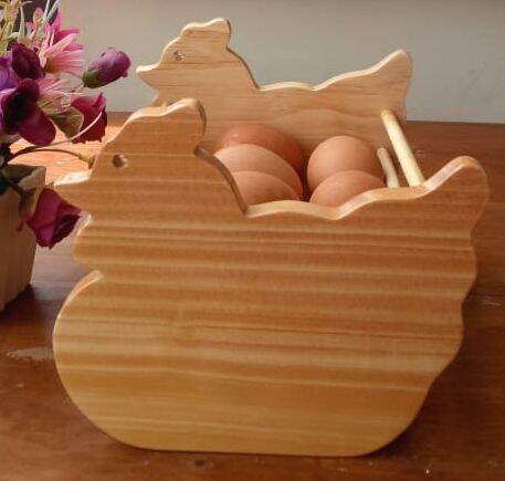 keranjang tempat telur kayu pinus unik terbaik / tempat penyimpanan ...