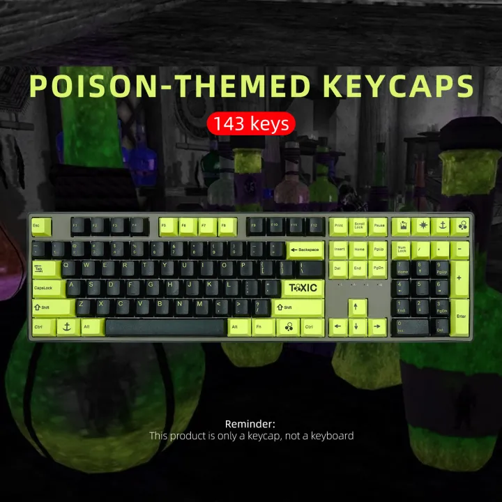 Poison Theme PBT Hot Sublimation Cherry 'S Original Height Keycap ตรง ...