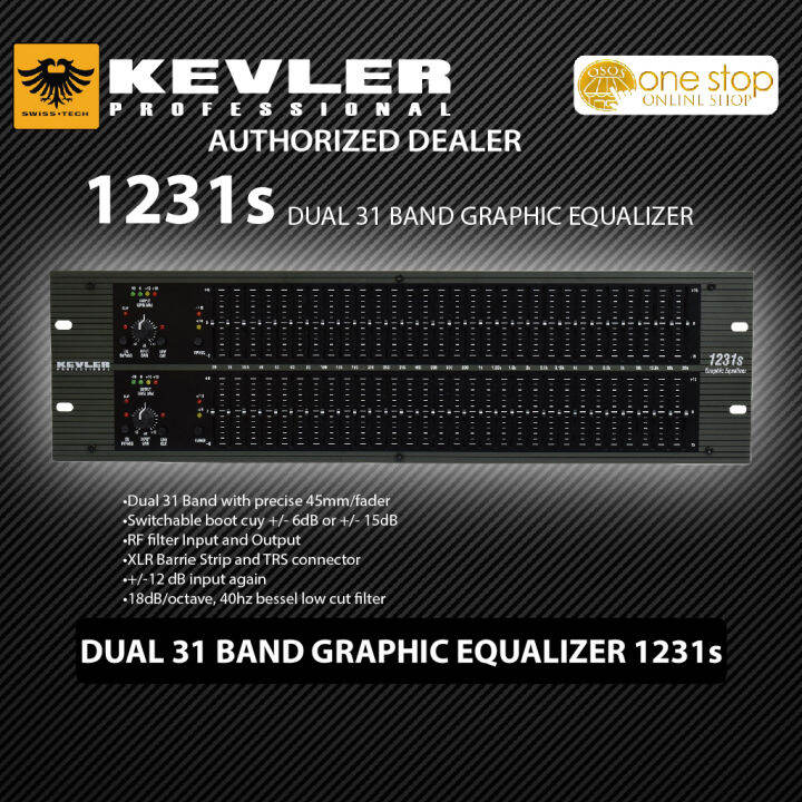 Kevler Professional 1231s Dual 31 Band Graphic Equalizer | Lazada PH